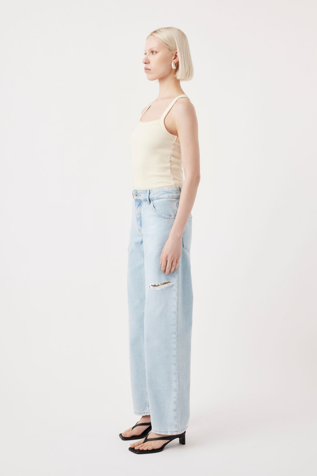 Shop Outland Denim - Avril Low Slouchy Wide Jean - Serenity | Found NZ | Found Store
