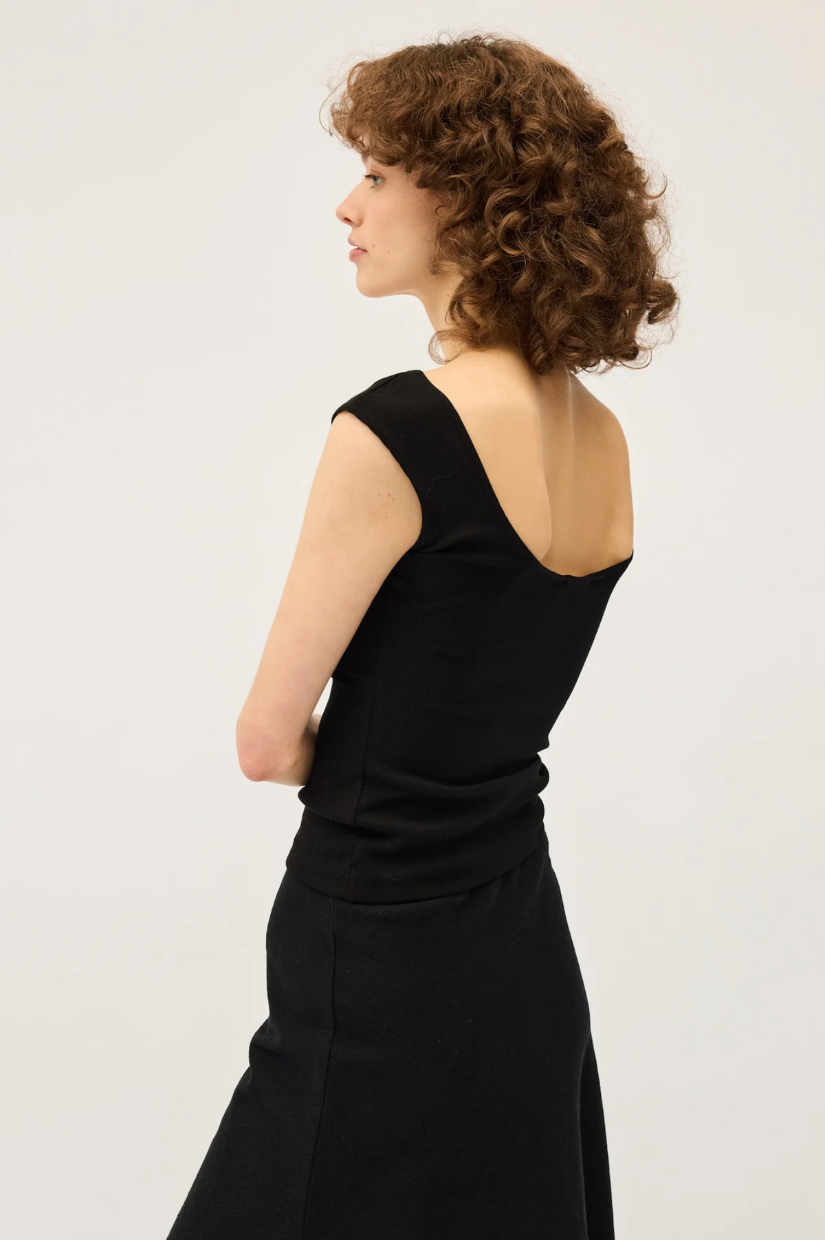 Shop Dominique Healy - Naia Tank - Black Rib | Found Store NZ | Found Store